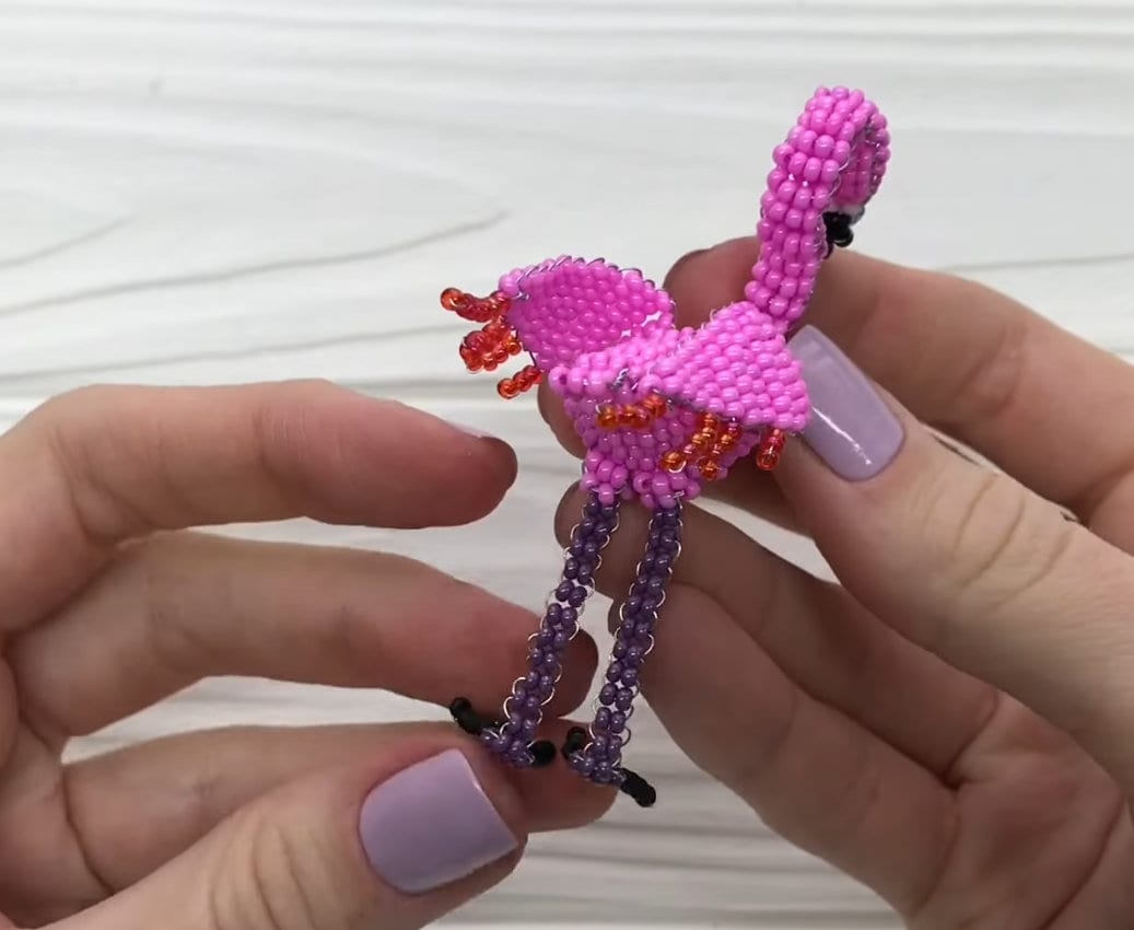 Beaded Flamingo Pattern Video Tutorial Beading Patterns Beaded Flamingo ...