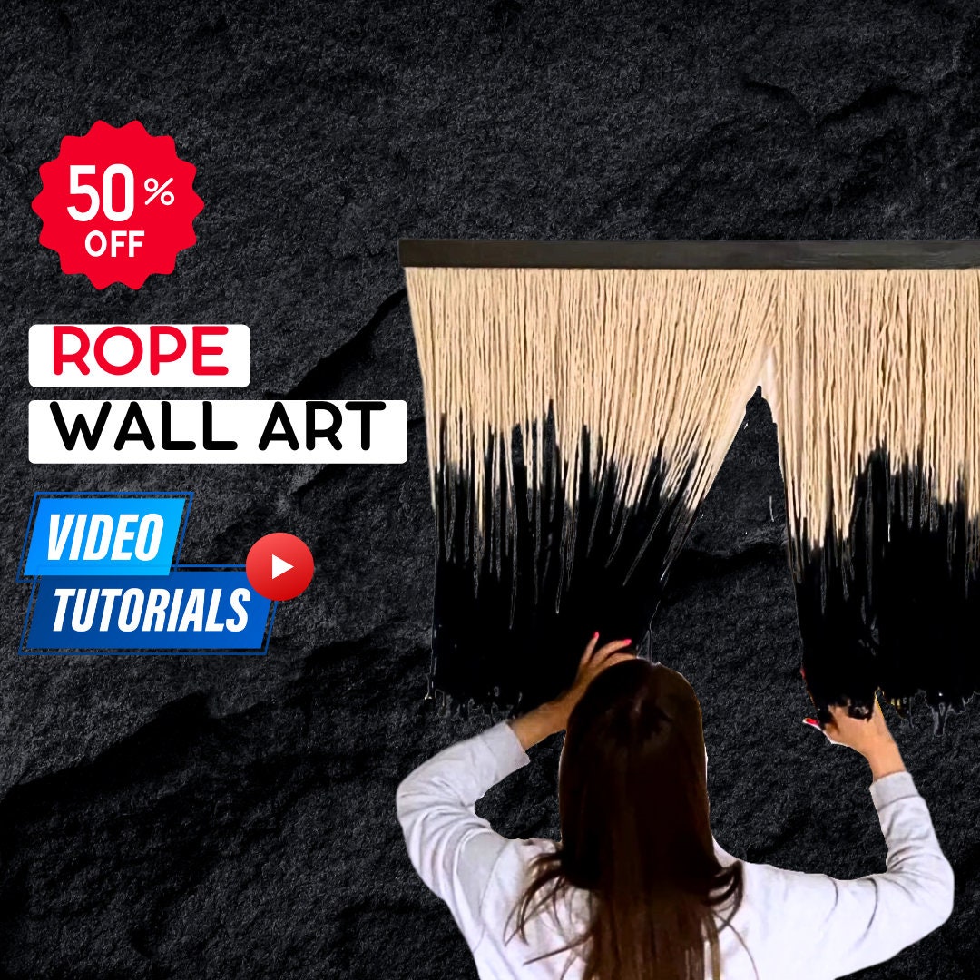 Rope Wall Art Tutorial Creating Draped Patterns Rope Sculpture DIY ...