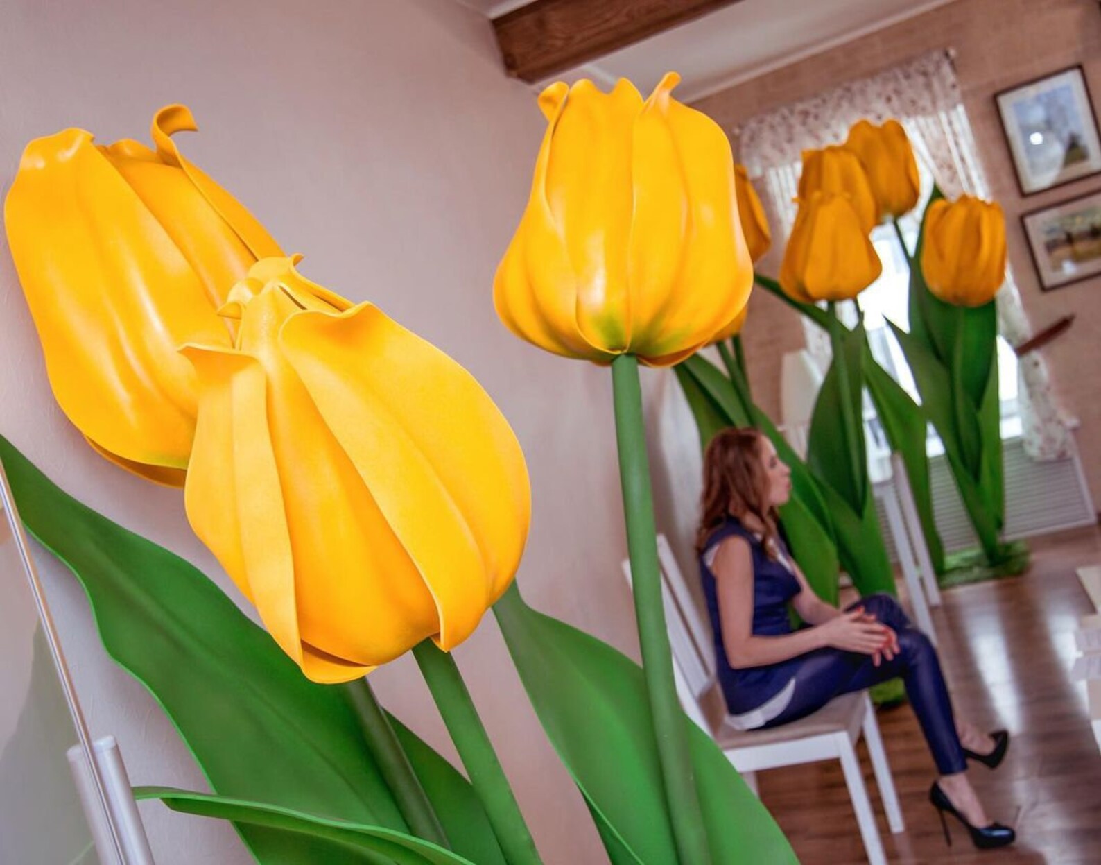 Giant Flowers TULIP Flowers Templates & Video Tutorial DIY Flowers ...