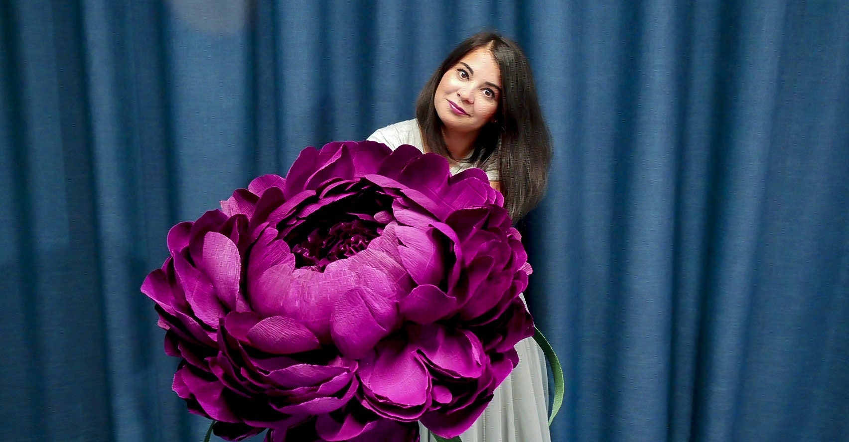 Fleurs géantes PIVOINE Modèles de fleurs et tutoriel vidéo Fleurs à ...