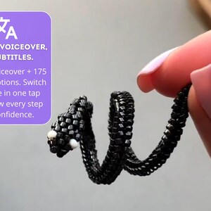 Beaded Snake Ring Video Tutorial: DIY Beadwork Pattern (digital Download) - Etsy