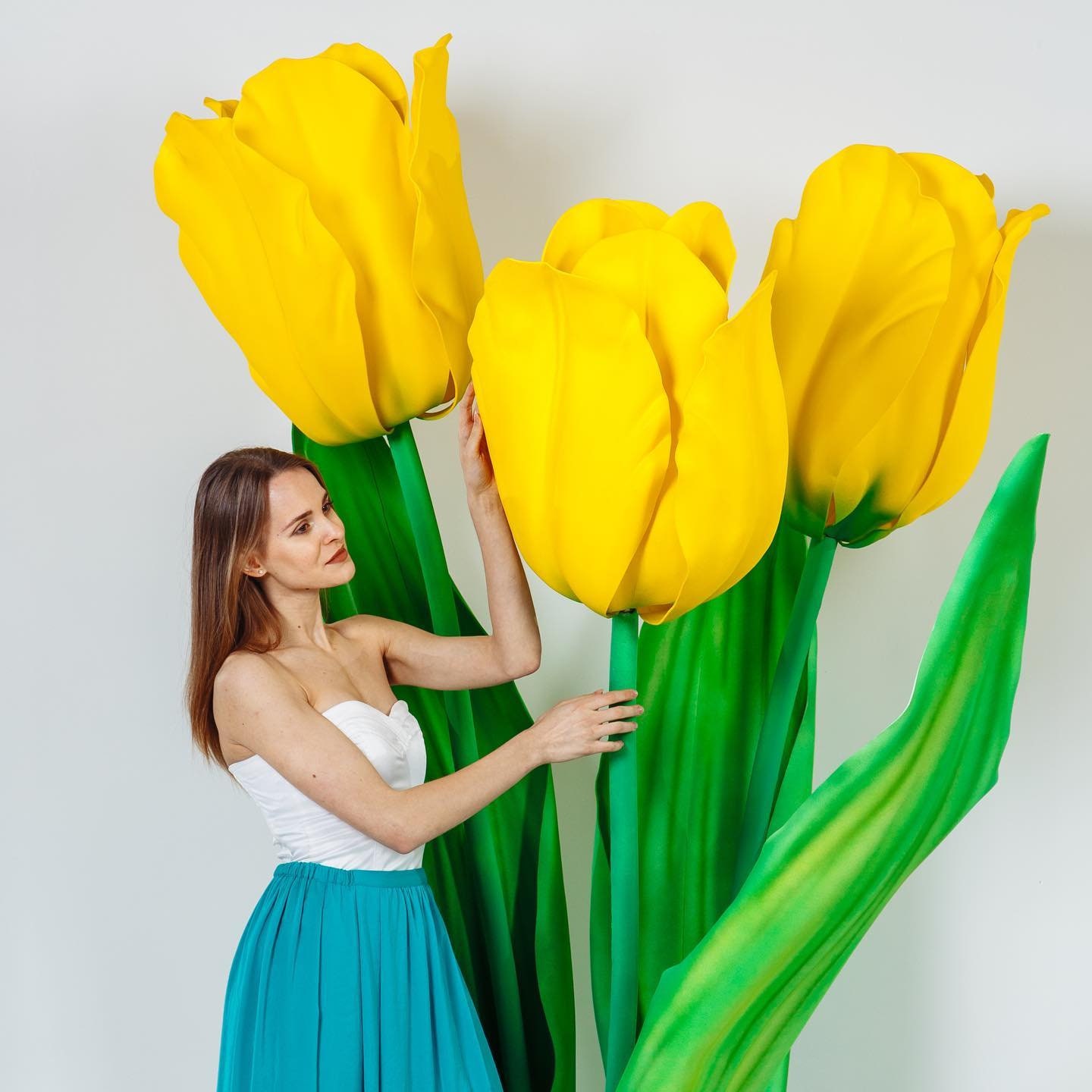 Giant Flowers TULIP Flowers Templates & Video Tutorial DIY Flowers ...