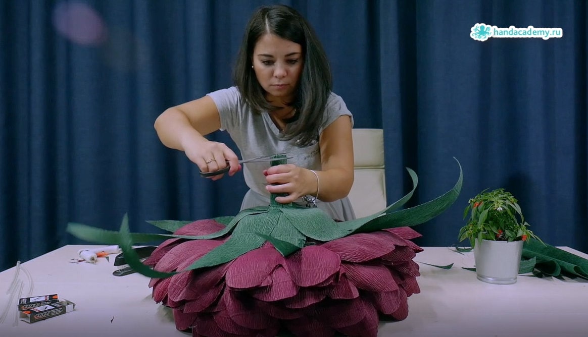 Fleurs géantes PIVOINE Modèles de fleurs et tutoriel vidéo Fleurs à ...