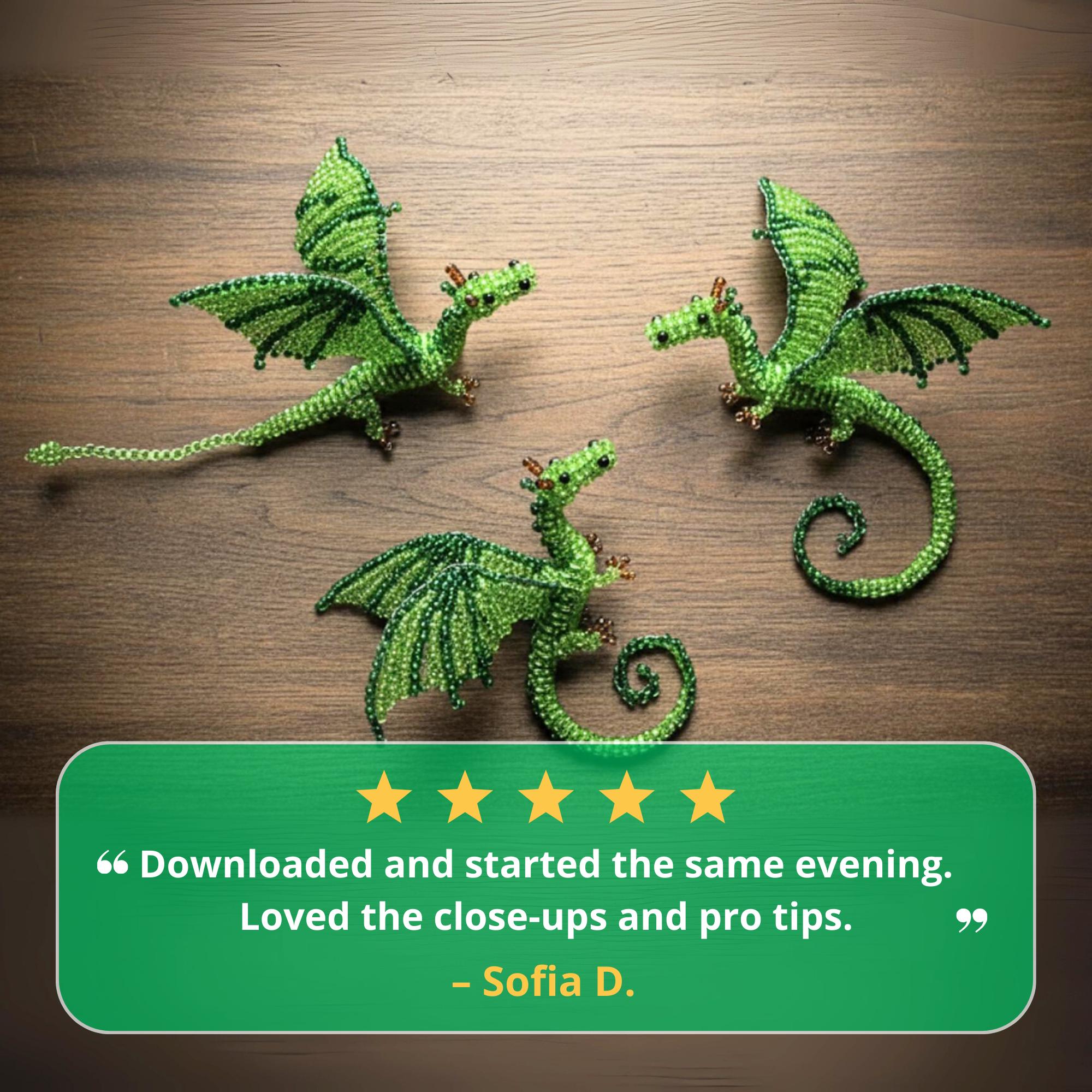 Beaded Dragon Video Tutorial - Dragon Beading Video • Beaded Dragon ...