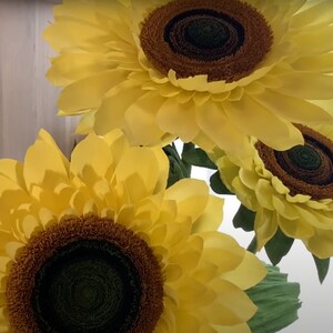 Large Sunflower Flower Tutorial | DIY Handmade Floral Art for Garden ...