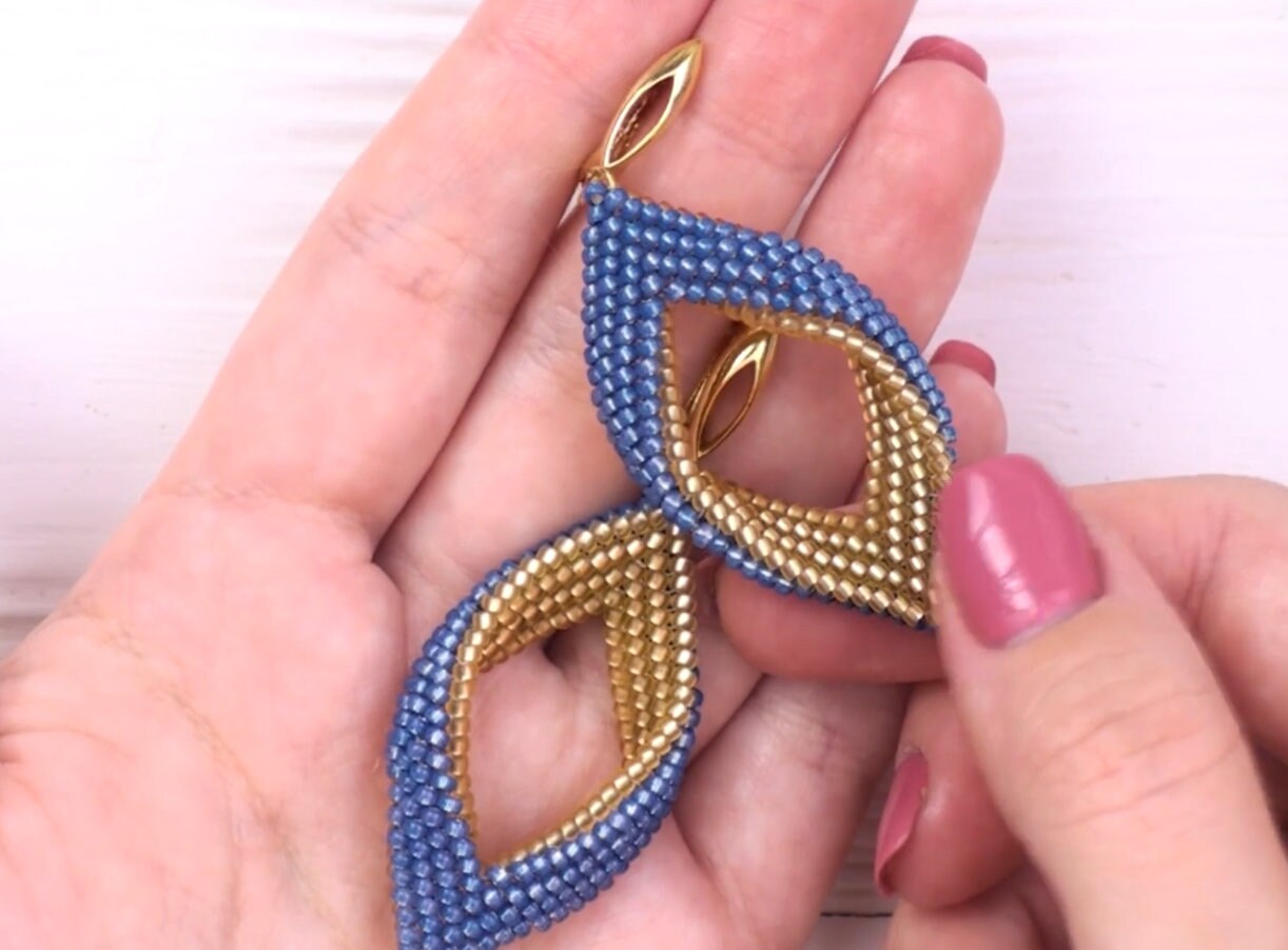Beaded Earrings Pattern Video Tutorial Beading Patterns Earrings Seed ...