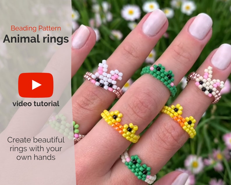 Beaded Animal Rings Pattern Video Tutorial Animal Beading Patterns ...
