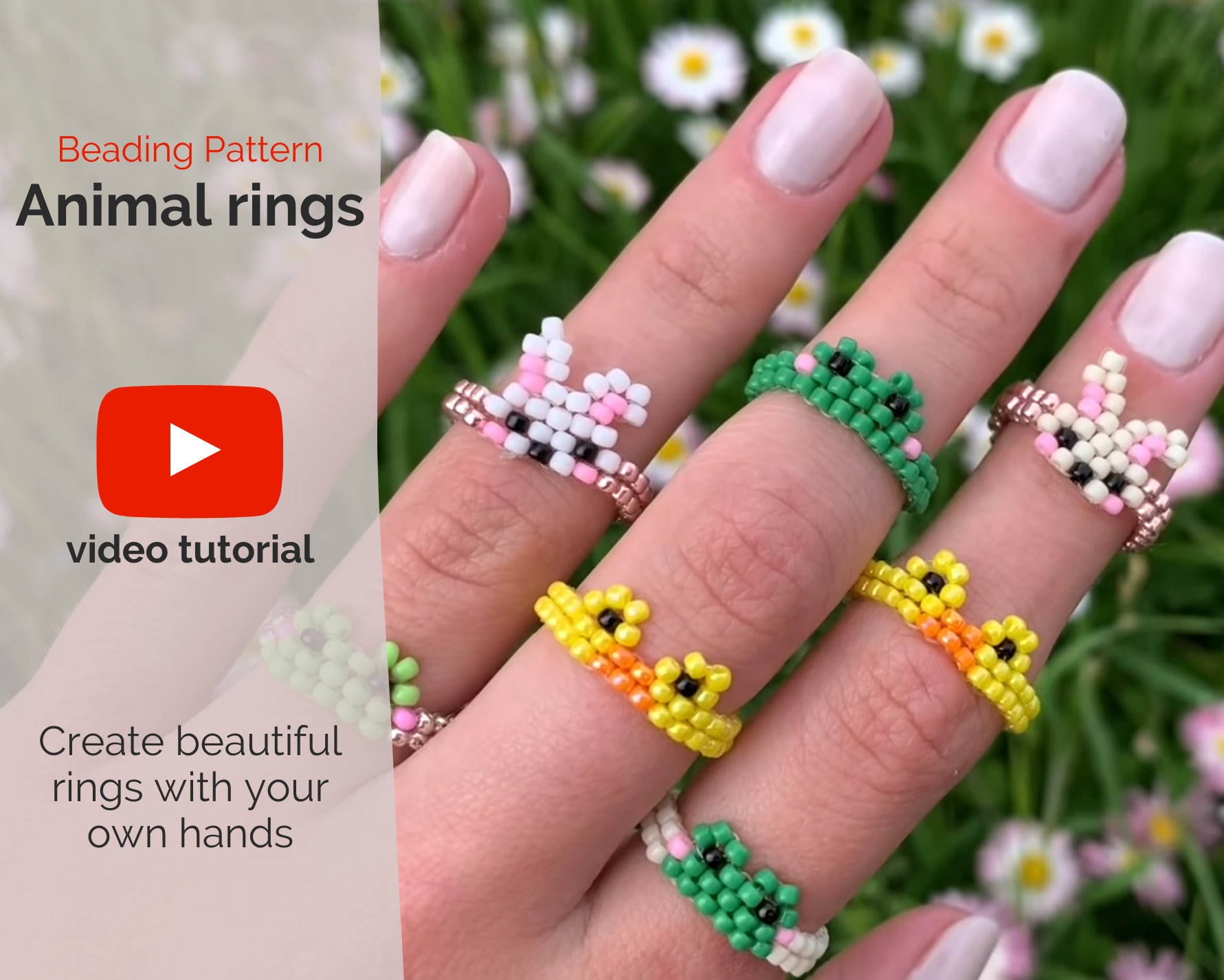 Beaded Animal Rings Pattern Video Tutorial Animal Beading Patterns ...