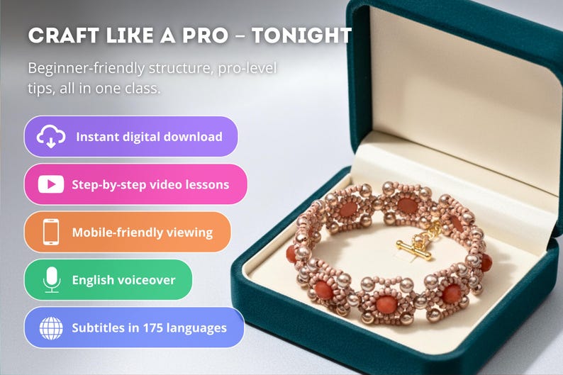 Beaded Bracelet Masterclass. Ultimate DIY Video Tutorial for Crafting ...