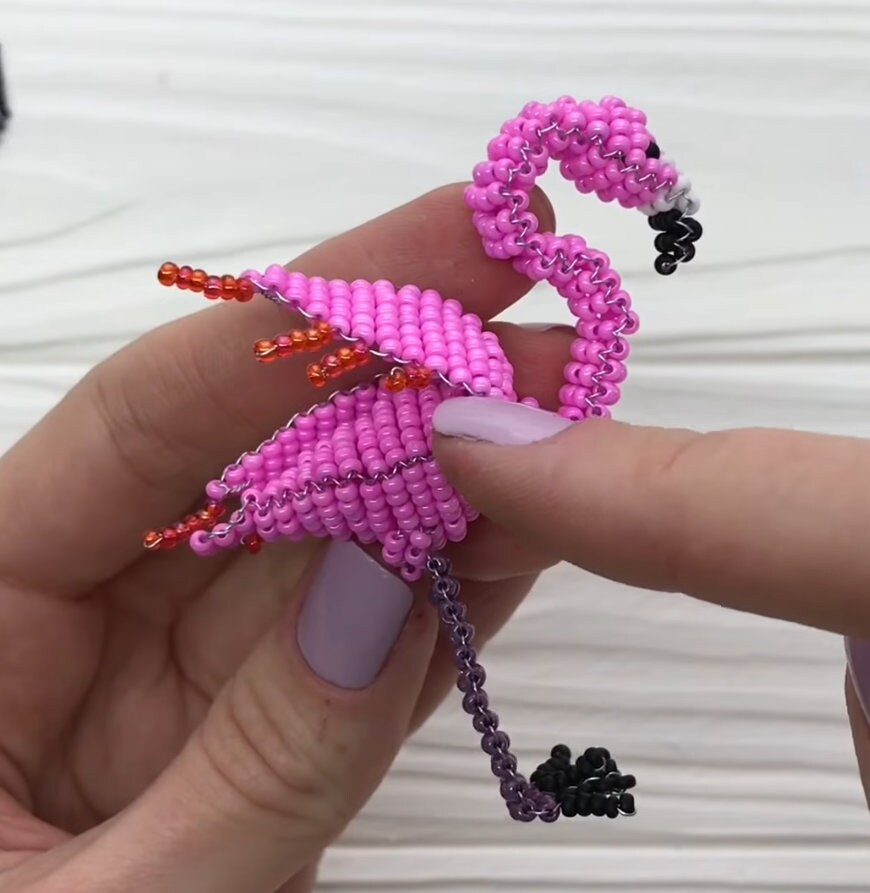 Beaded Flamingo Pattern Video Tutorial Beading Patterns Beaded Flamingo ...