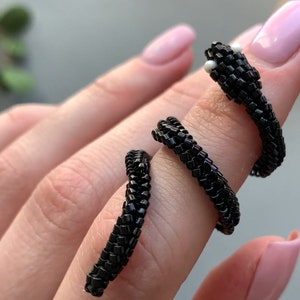 Beaded Snake Ring Video Tutorial: DIY Beadwork Pattern (digital Download) - Etsy