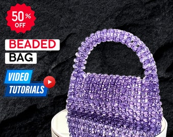 Beaded Ladys Bag Pattern Video Tutorial Beading Patterns White Bag Seed ...