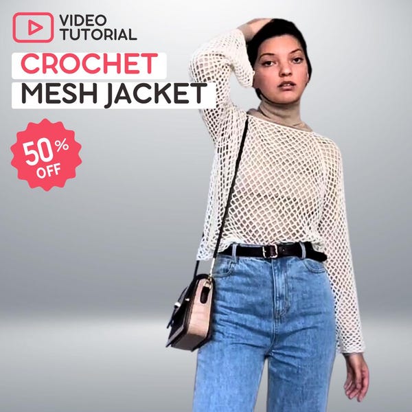 Crochet Mesh Jacket - Etsy
