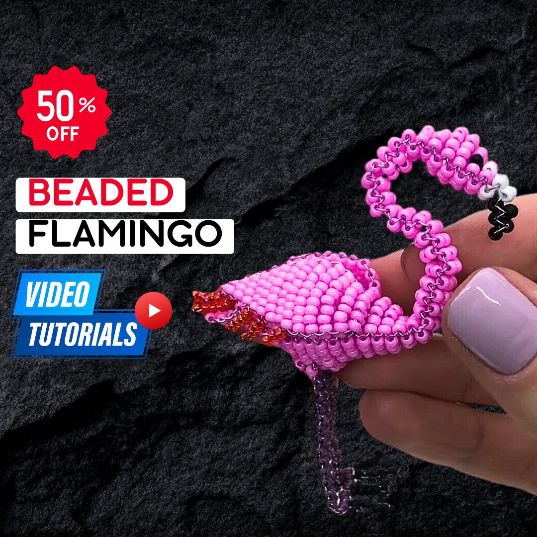 Beaded Flamingo Pattern Video Tutorial Beading Patterns Beaded Flamingo ...