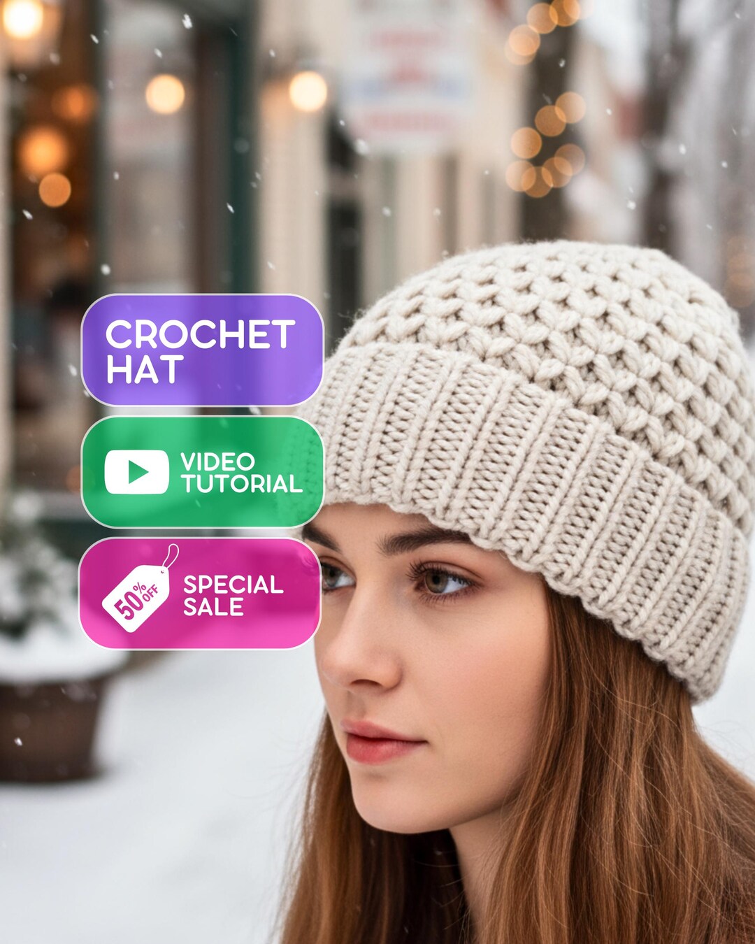 Winter Hat Design Tutorial. Create a Cozy Hat With Textured Diamond ...