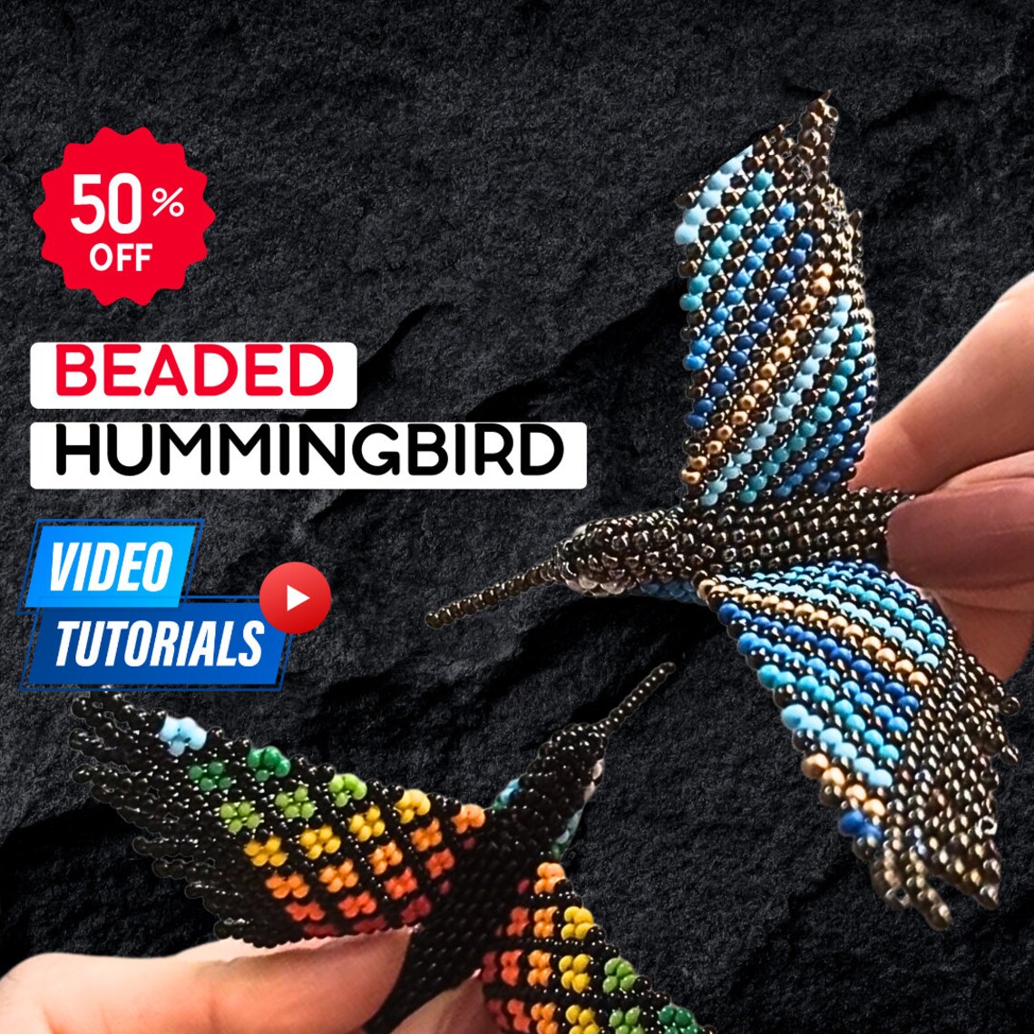 Beaded Hummingbird Pattern Video Tutorial Beading Patterns Beaded Hummingbird Seed Bead Patterns ...