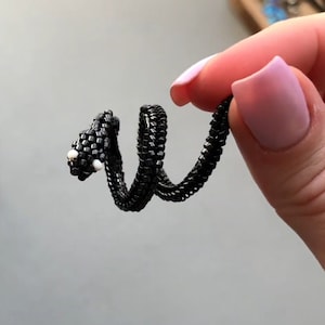 Beaded Snake Ring Video Tutorial: DIY Beadwork Pattern (digital Download) - Etsy