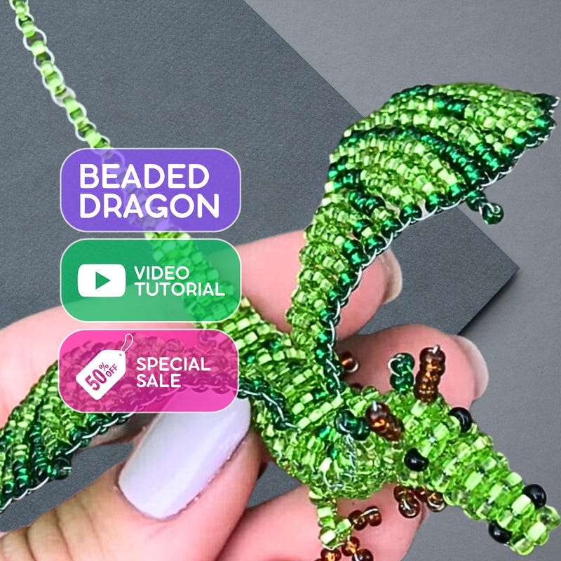 Beaded Dragon - Etsy