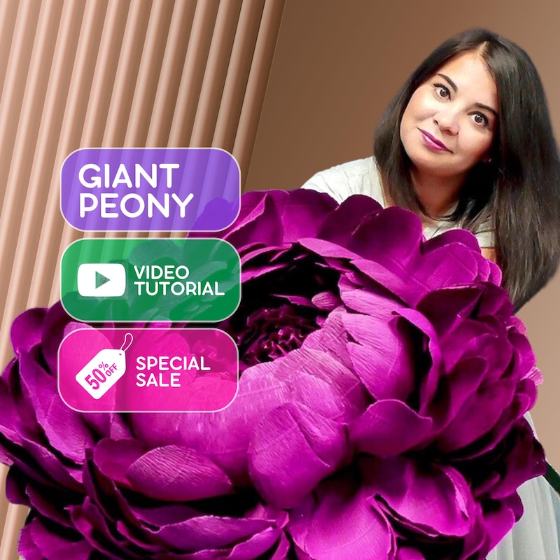 Flower Peony Wall Paper - Etsy