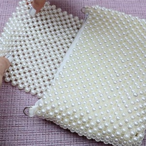 Beaded Ladys Bag Pattern Video Tutorial - Beading Patterns • White Bag ...