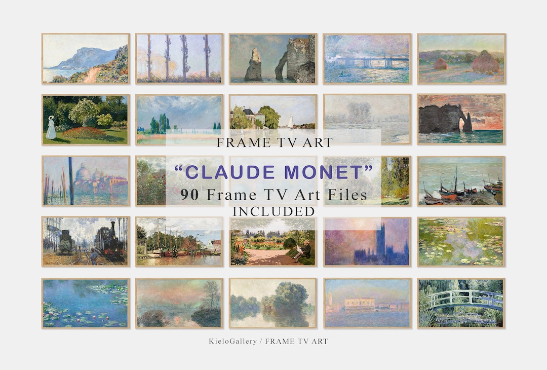 Monet Frame TV Art Bundle Claude Monet TV Art Set Famous Painters TV ...