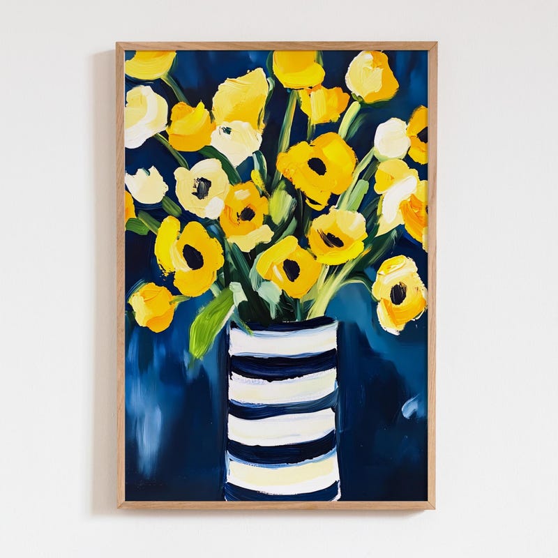 Bold Floral Art - Etsy