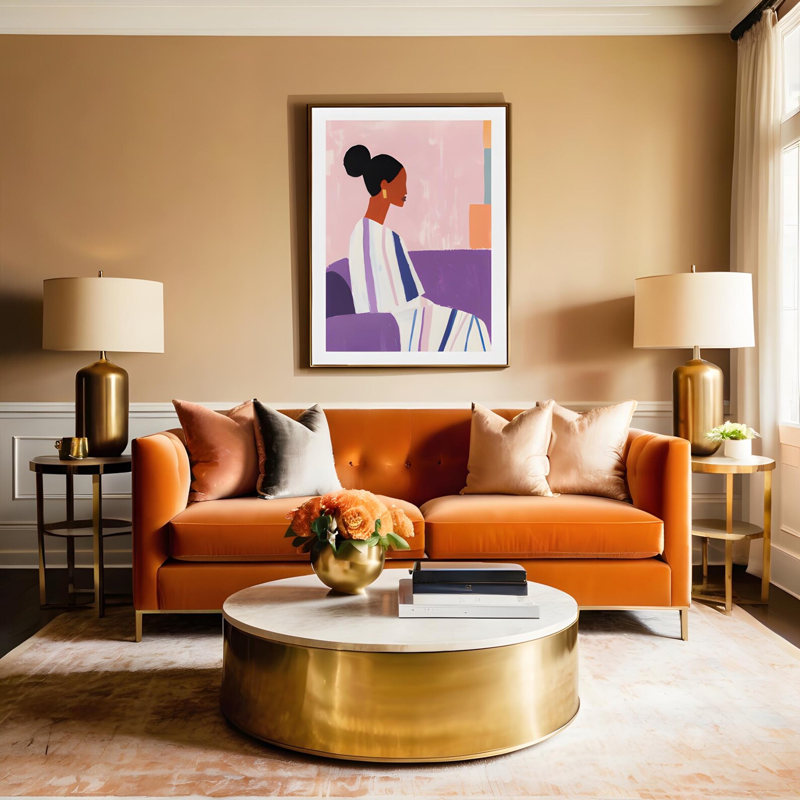 Purple Pink African Woman Abstract Art - Colorful Modern Wall Poster ...
