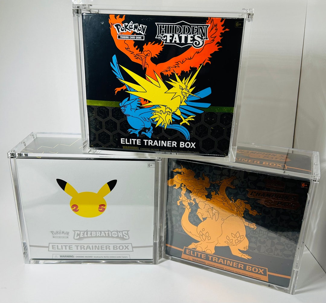 Pokémon ETB 8mm Premium Acrylic Case W/ Magnetic Lids - Etsy