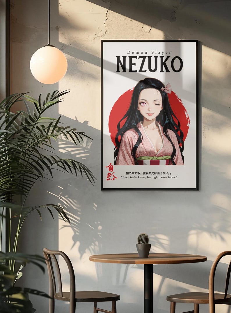 Nezuko Kamado High-res Manga Panel PNG | Aesthetic Anime Wall Art ...