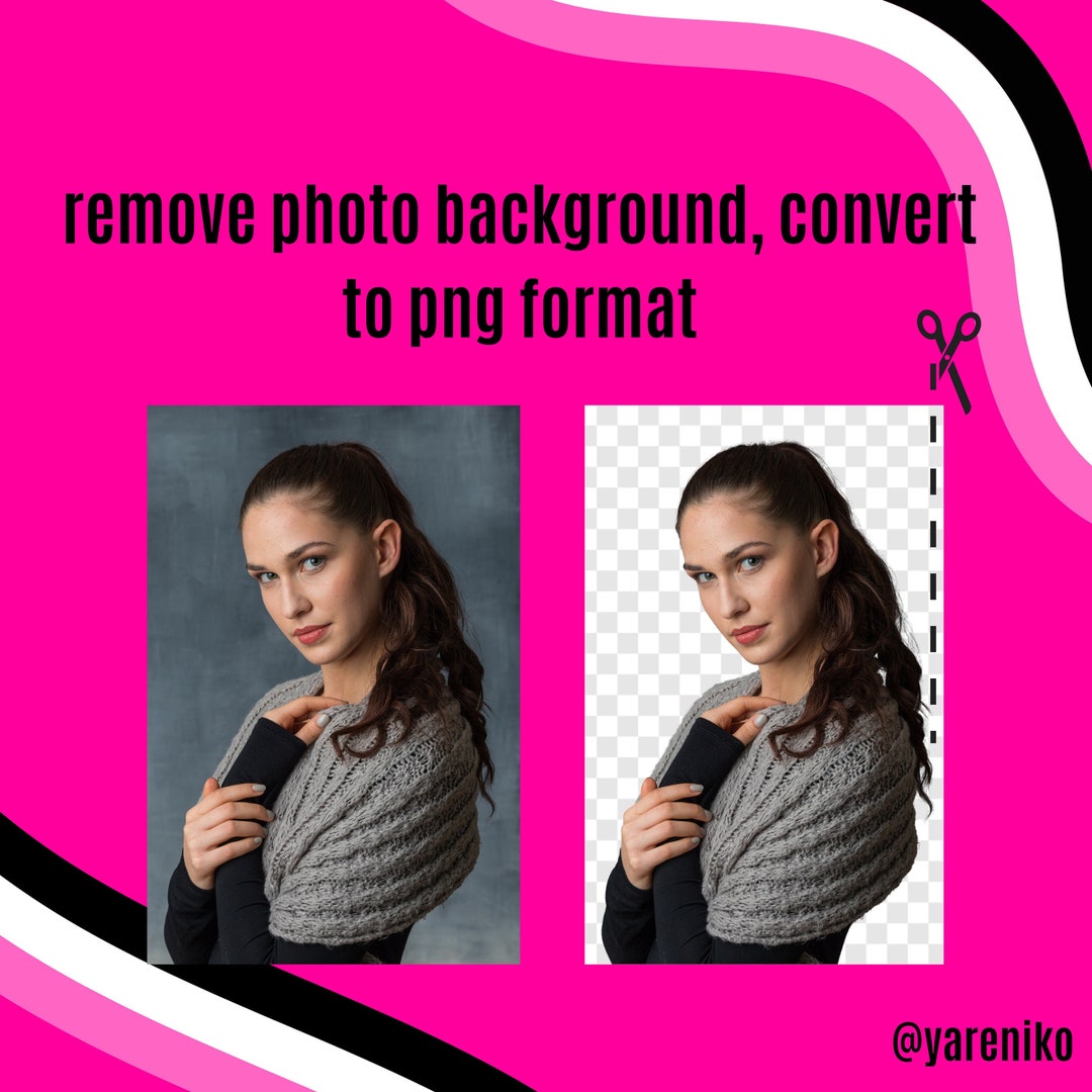 Remove Photo Background, Convert to Png Format - Etsy