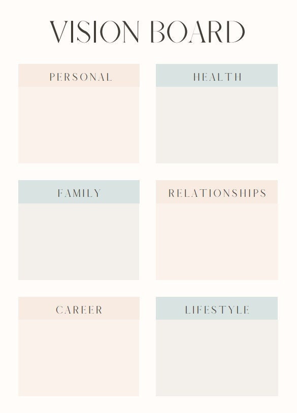 Vision Board Planner - Etsy