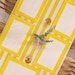 Hand Block Print Cotton Tablecloth: Yellow and White Stripe - Etsy