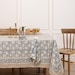 Handcrafted Dusty Blue Block Printed Tablecloth - Ideal for Dining ...