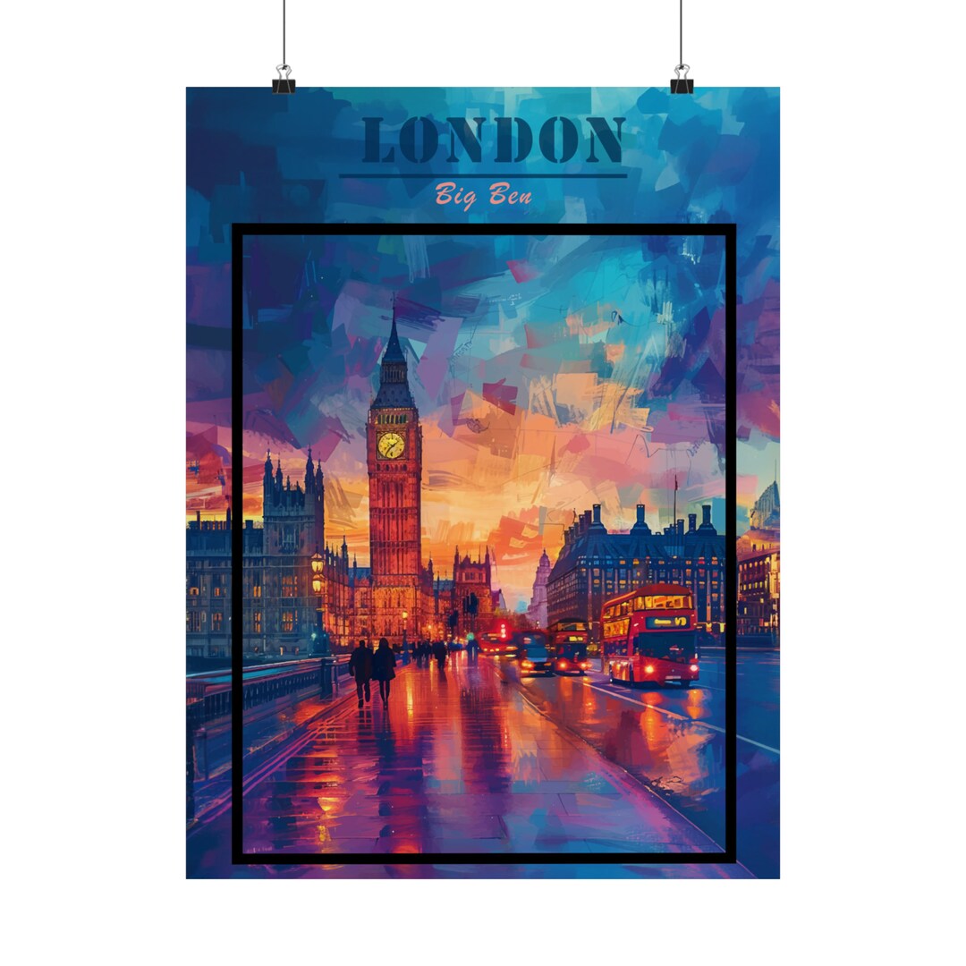 Matte Vertical Posters the Palace of Westminster, London, Great Britain ...