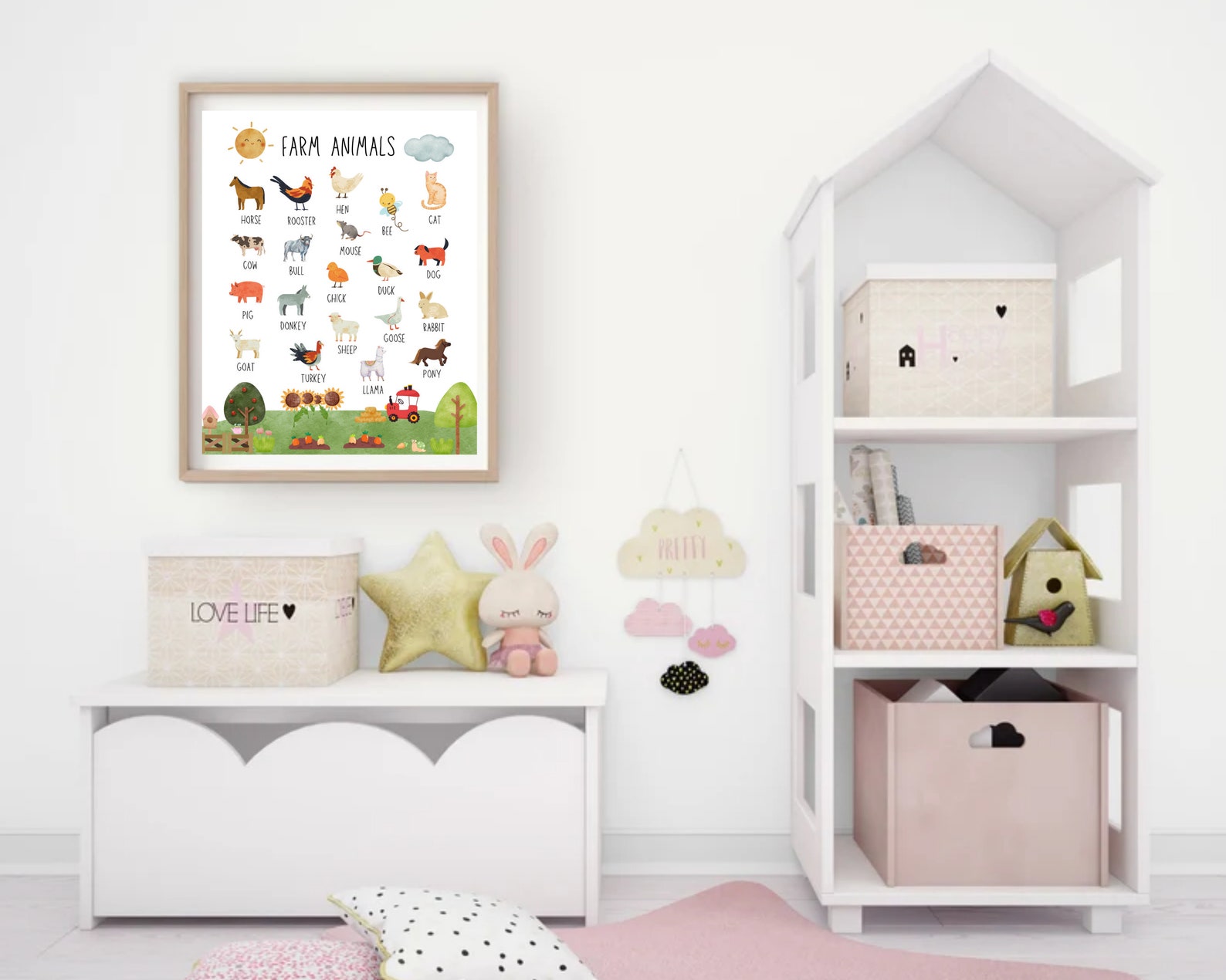 Farm Animal Poster Montessori Poster Montessori Educational - Etsy