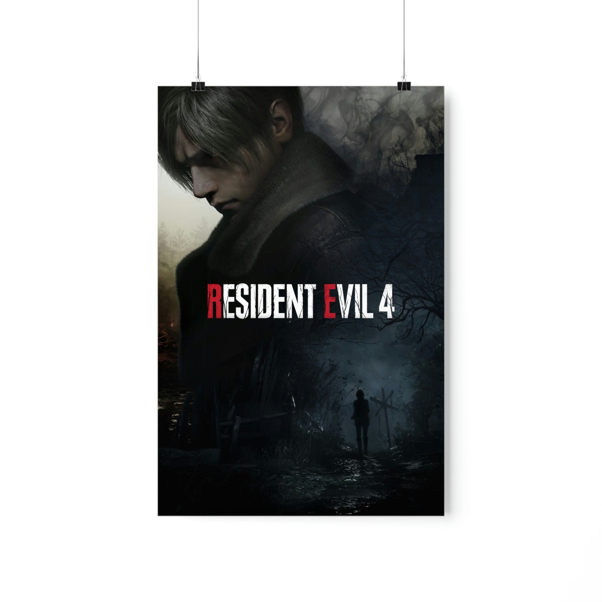 Resident Evil 4 Remake Cover Art Poster | RE4, Remake, 2023, Leon ...
