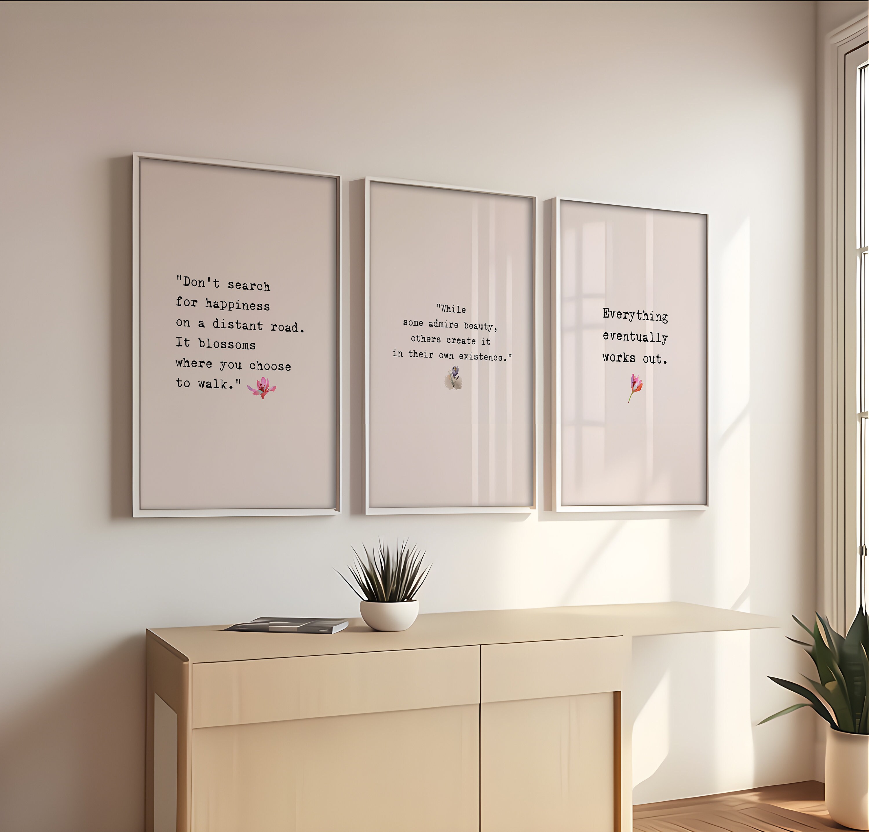 Positive Thinking Wall Art L Inspiring Wall Art Prints L Motivational ...