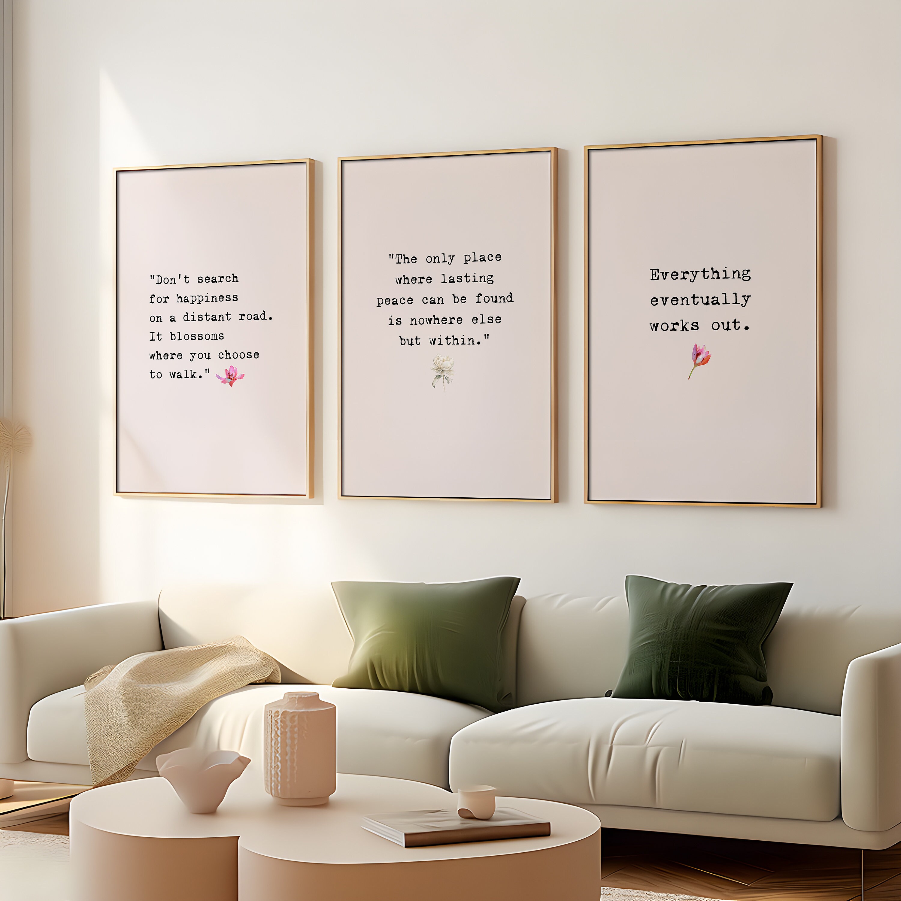 Positive Thinking Wall Art L Inspiring Wall Art Prints L Motivational ...