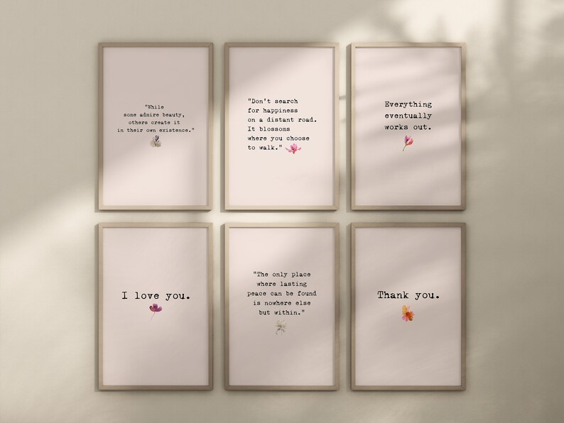 Positive Thinking Wall Art L Inspiring Wall Art Prints L Motivational ...