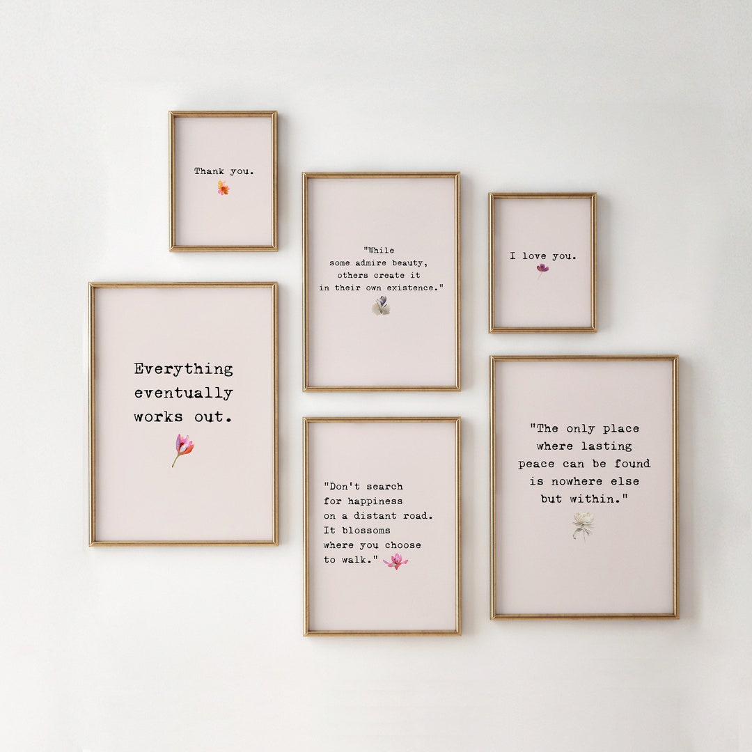 Positive Thinking Wall Art L Inspiring Wall Art Prints L Motivational ...