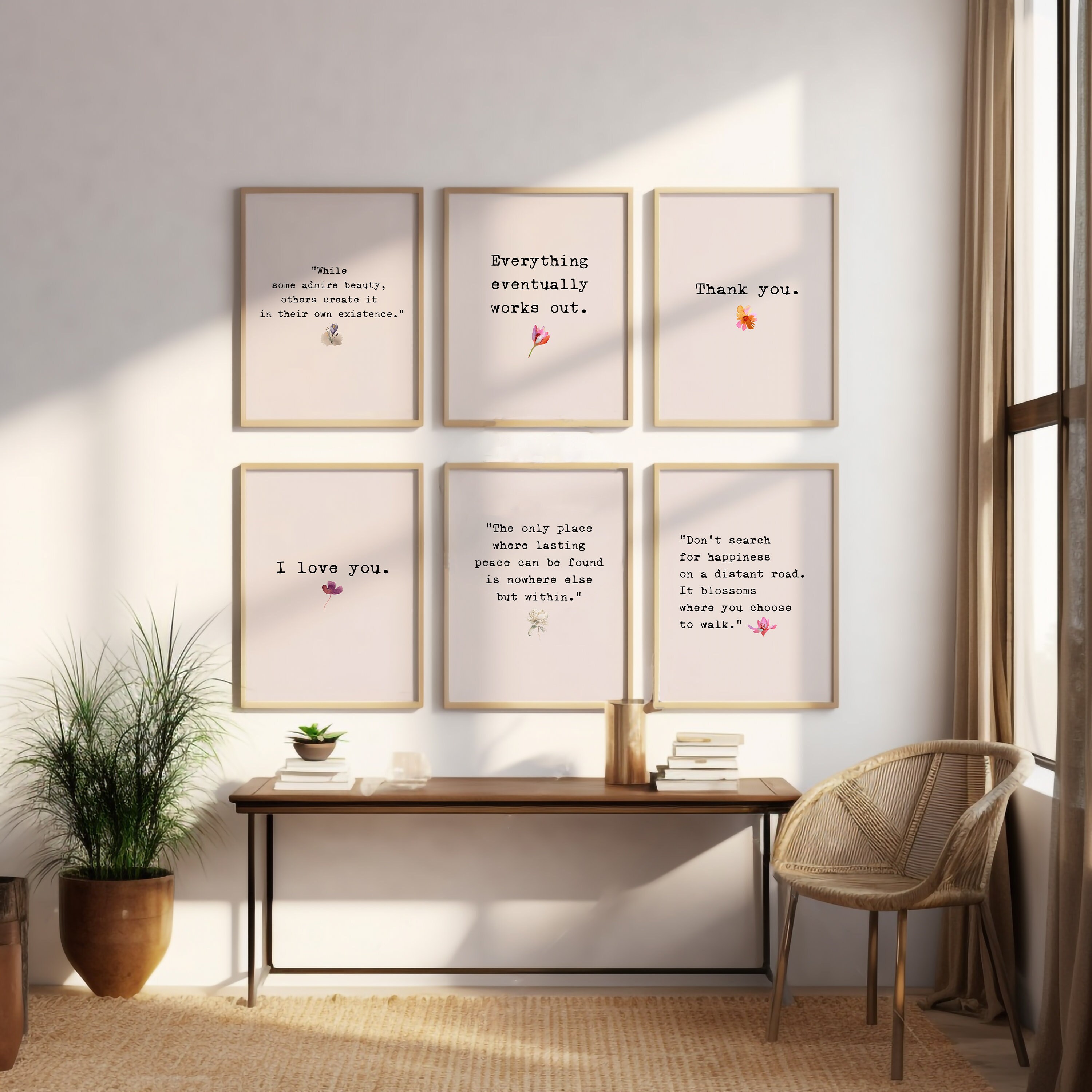 Positive Thinking Wall Art L Inspiring Wall Art Prints L Motivational ...
