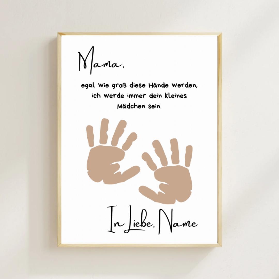 Personalized Handprint Picture for Girls | Gift for Mom | Mother's Day ...