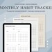 Monthly Habit Tracker Digital Planner Template for Goodnotes on Ipad ...