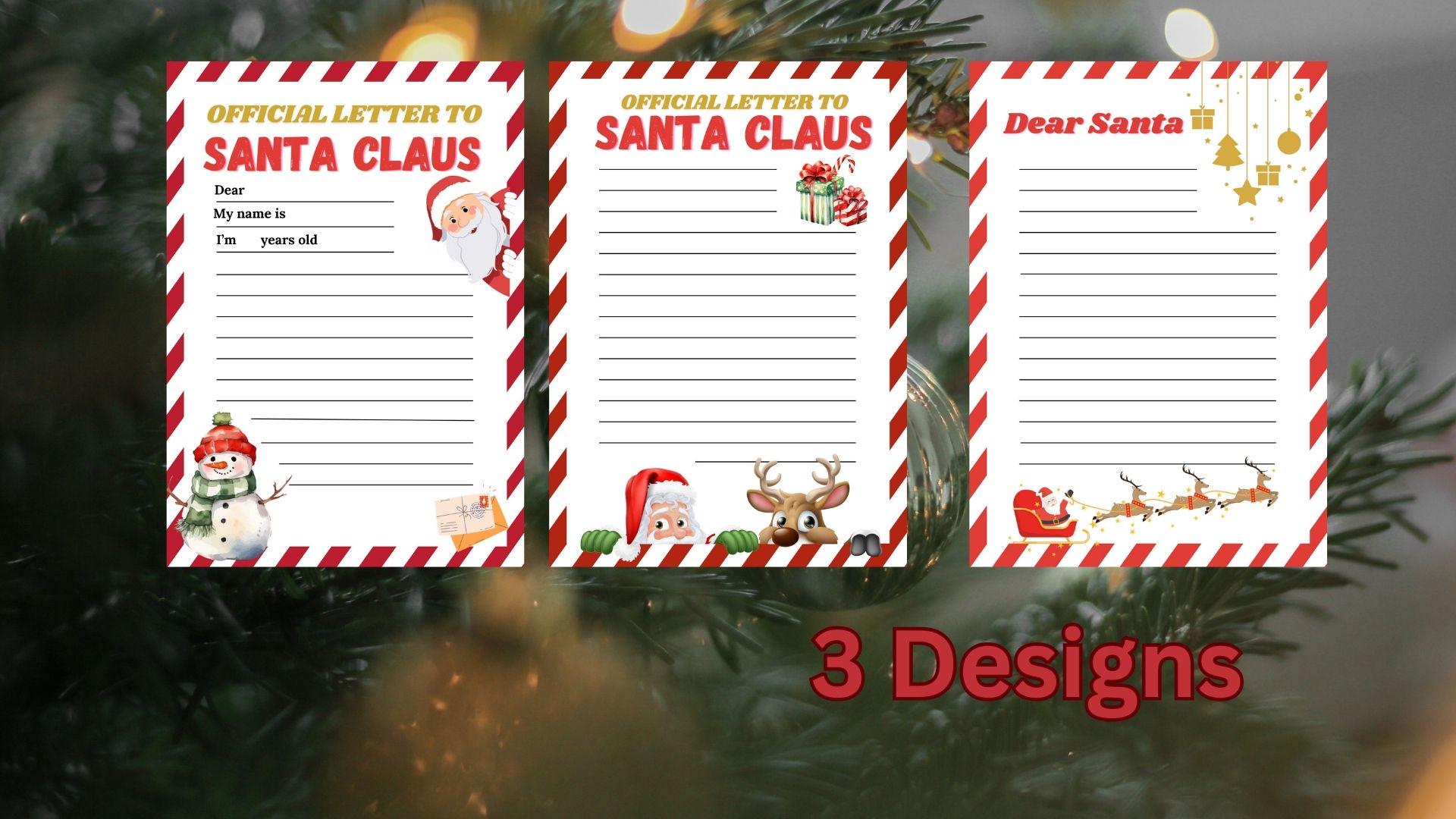 Letter to Santa, Printable Wish List Letters for Santa, Christmas ...