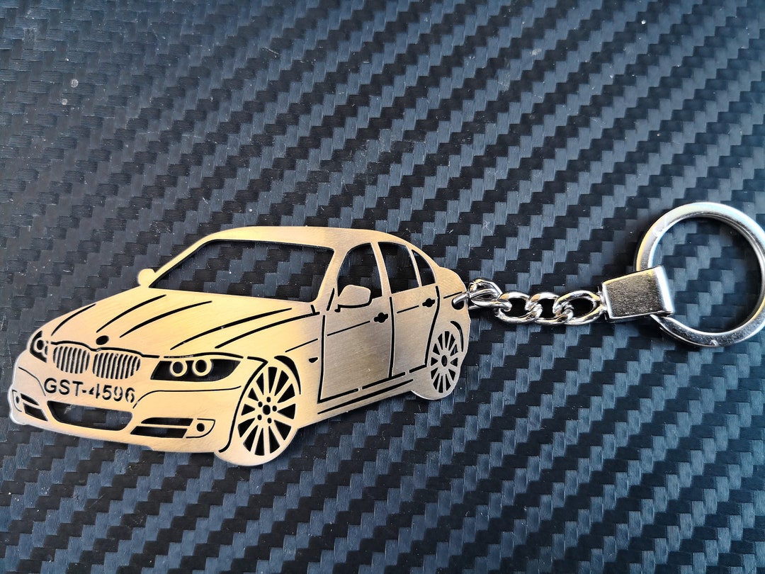 Custom Car Keychain for BMW , Stainless Steel Key Ring for Birthday ...