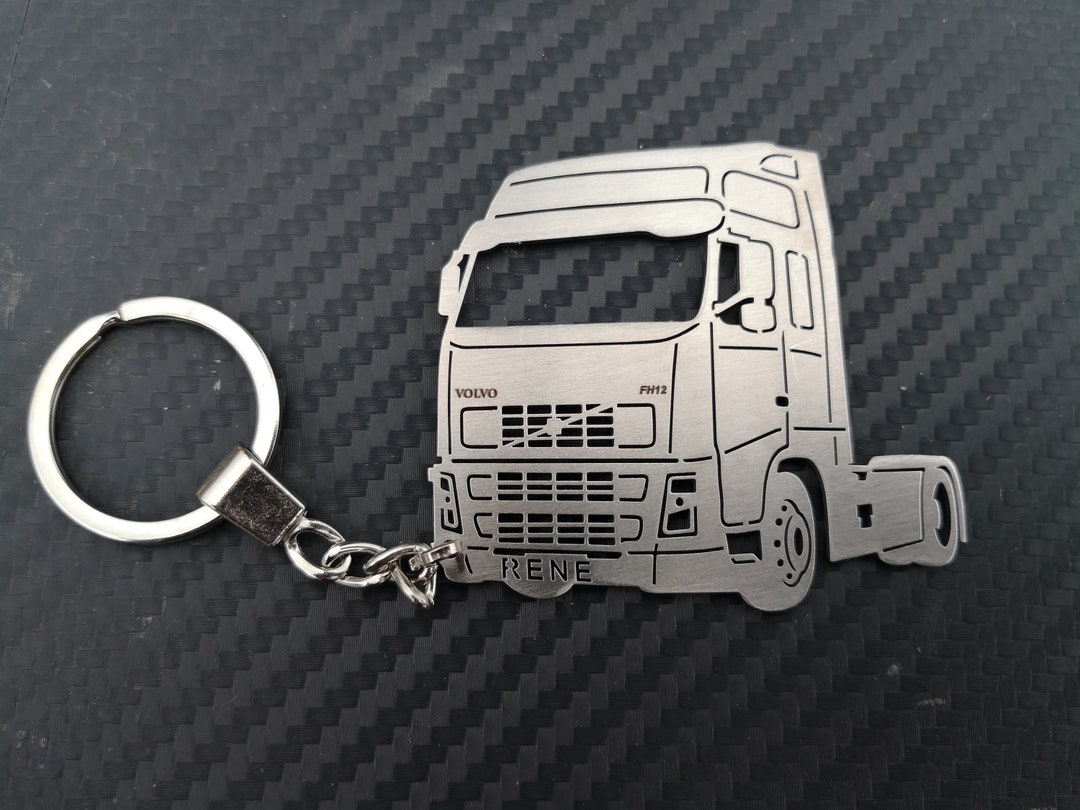 Custom Volvo FH12 Keychain, Stainless Steel Key Ring for Birthday Gift ...