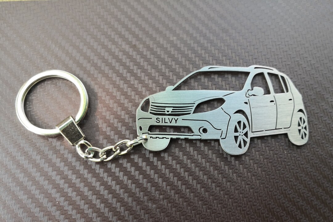 Custom Dacia Sandero Stepway Car Keychain, Stainless Steel Key Ring for ...