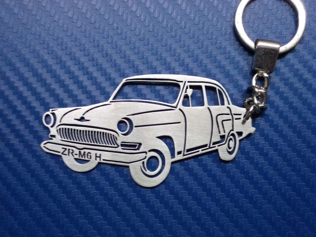 Custom Vintage Volga Gaz M21 Keychain, Stainless Steel Key Ring for ...