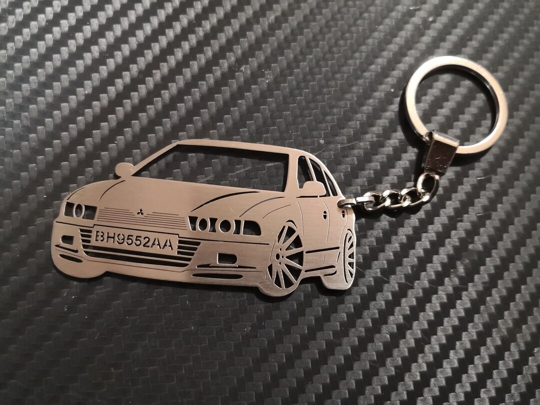 Custom Mitsubishi Car Keychain, Stainless Steel Key Ring for Birthday ...