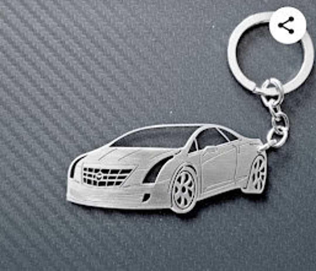 Custom Cadillac Car Keychain, Stainless Steel Key Ring for Birthday ...